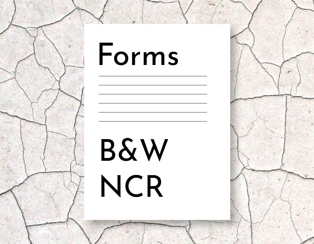 Multi-Part Forms Black & White Wild Ox Press - Wahli Printing